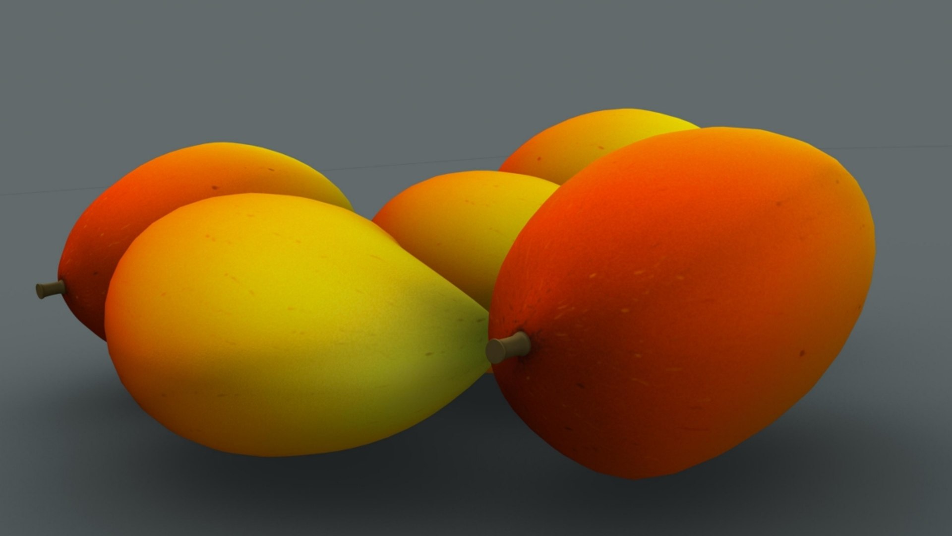 3D Mangoes Fruit Tropical - TurboSquid 1262653