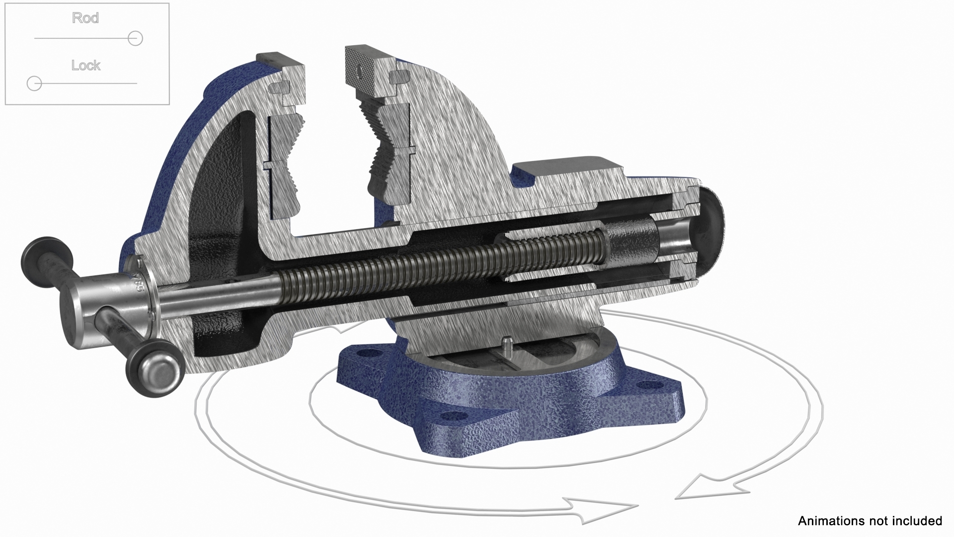 bench vice drawing 3d