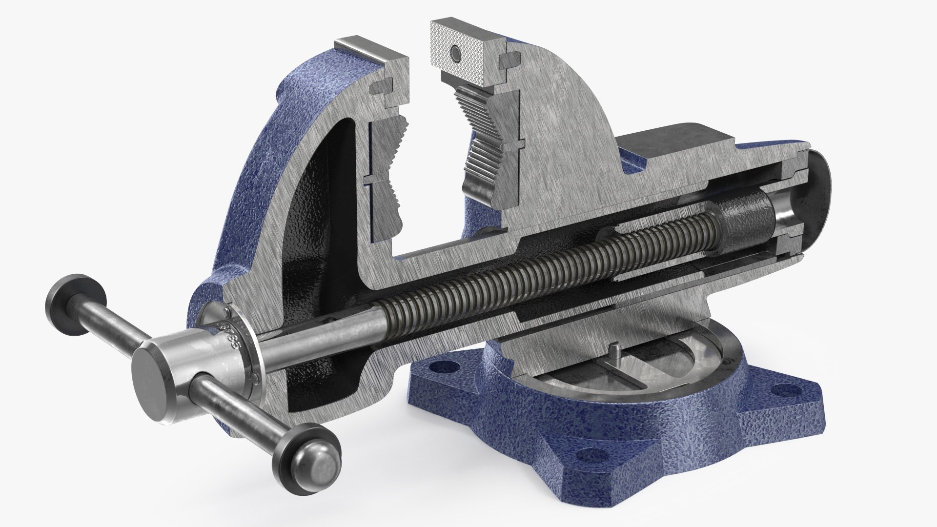 3D Bench Vise Cross Section - TurboSquid 1672906