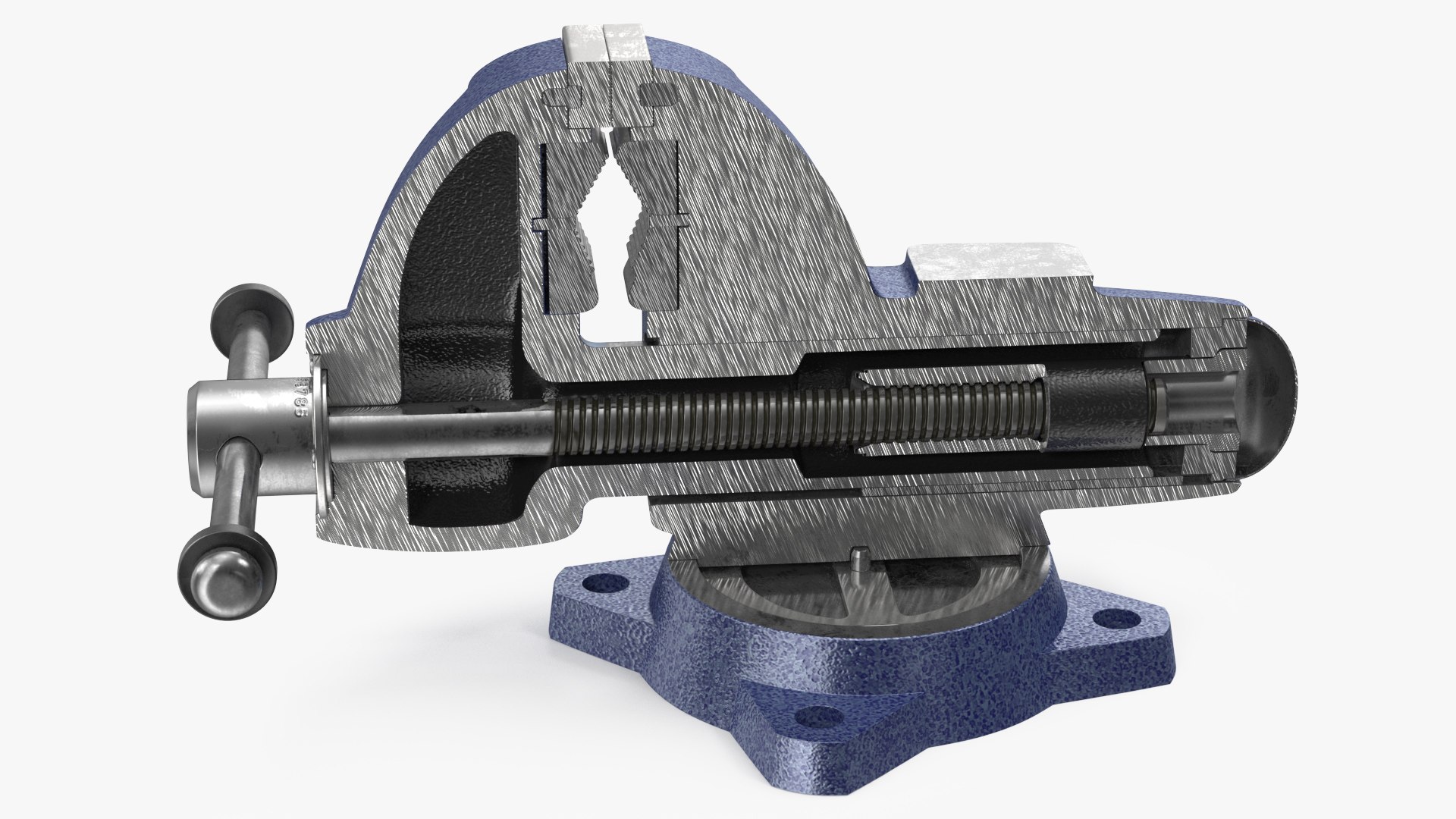 3D Bench Vise Cross Section - TurboSquid 1672906