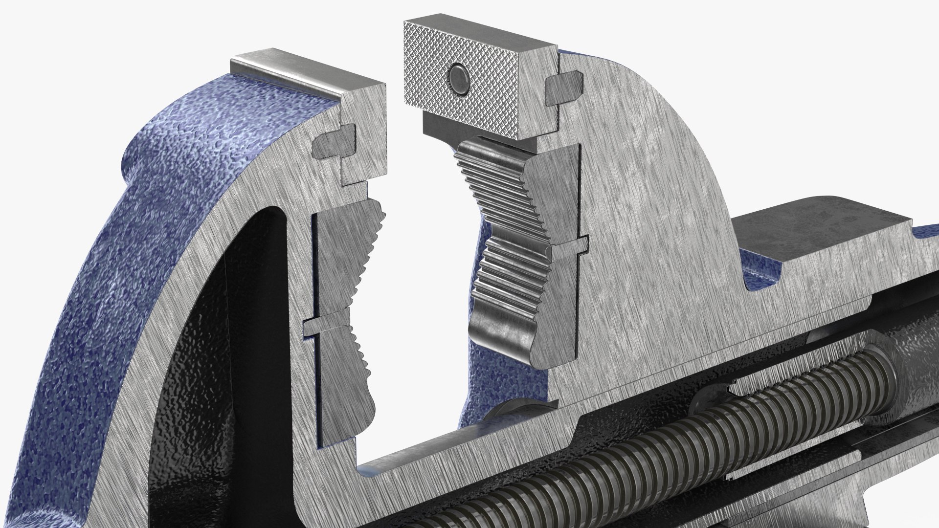 3D Bench Vise Cross Section - TurboSquid 1672906