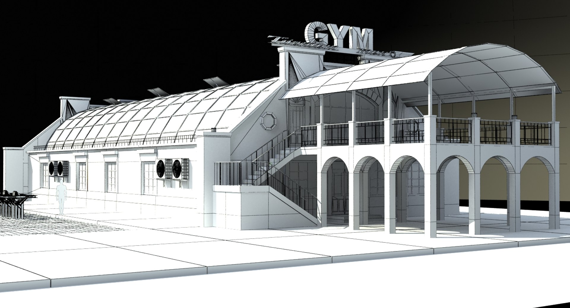 3D Gym Building - TurboSquid 1347431
