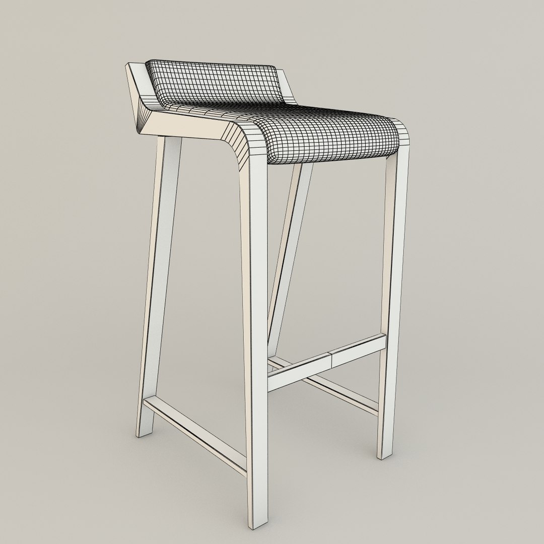 3d Simple Bar Chair