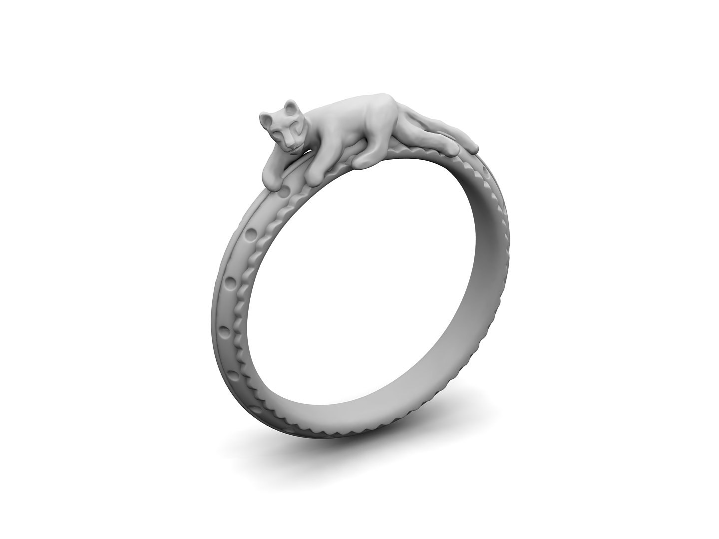 3d Ring Cat Model