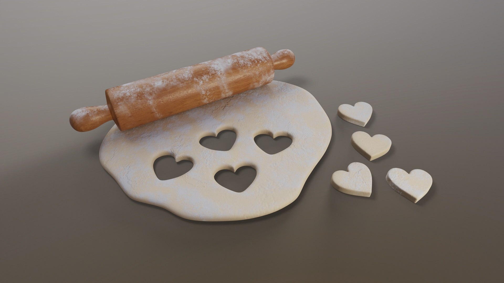 3D Cookies Dough Model - TurboSquid 2200101