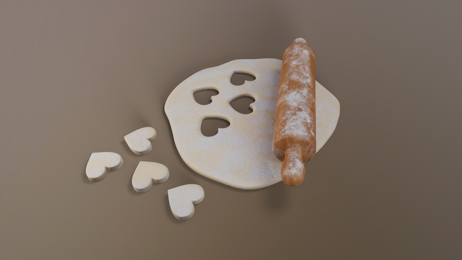 3D Cookies Dough Model - TurboSquid 2200101