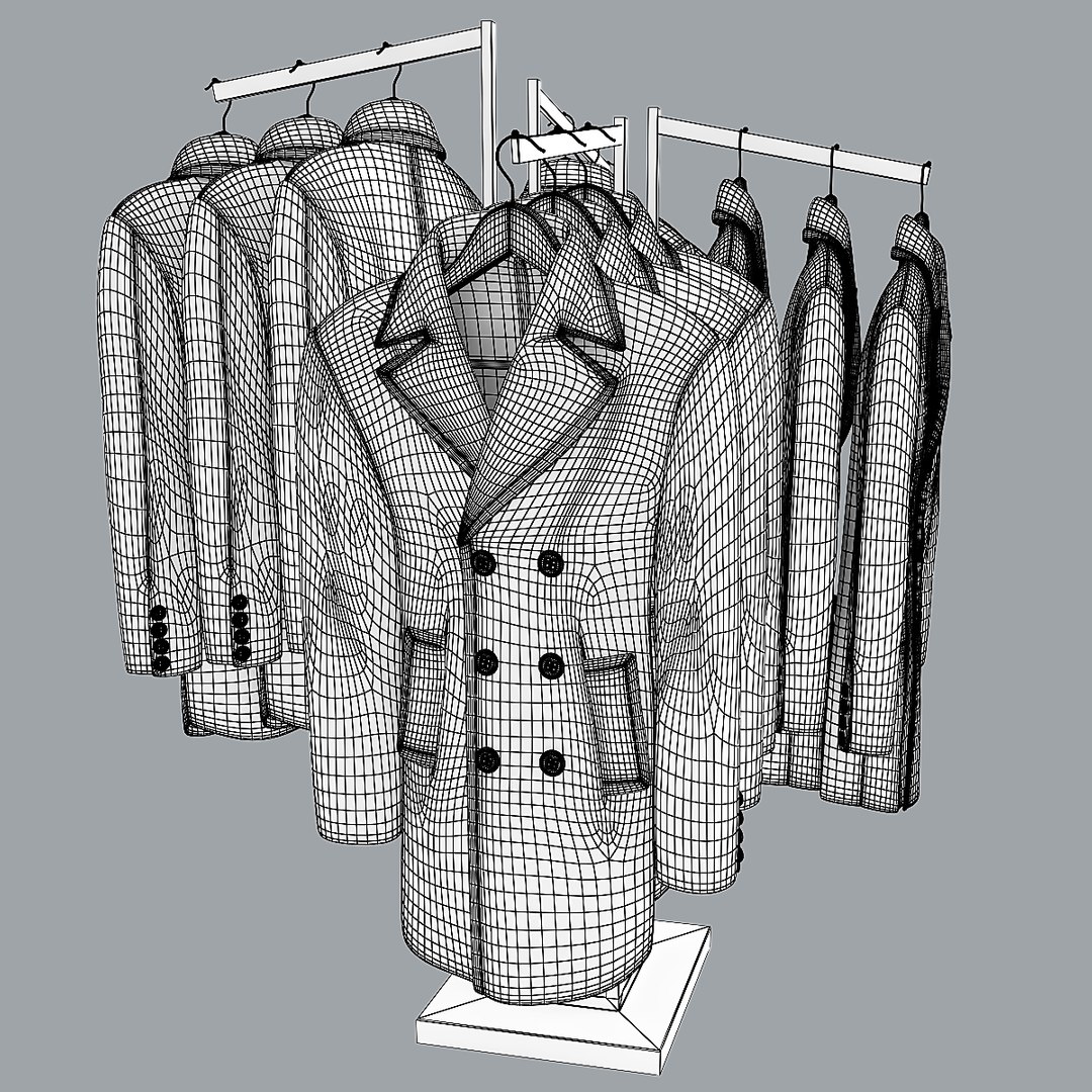 3ds max men s coats rack
