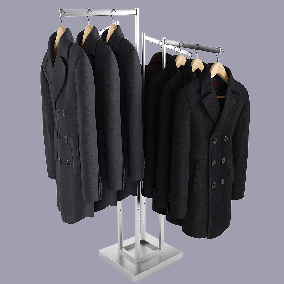 3ds max men s coats rack