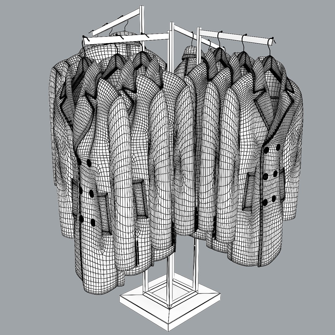 3ds max men s coats rack