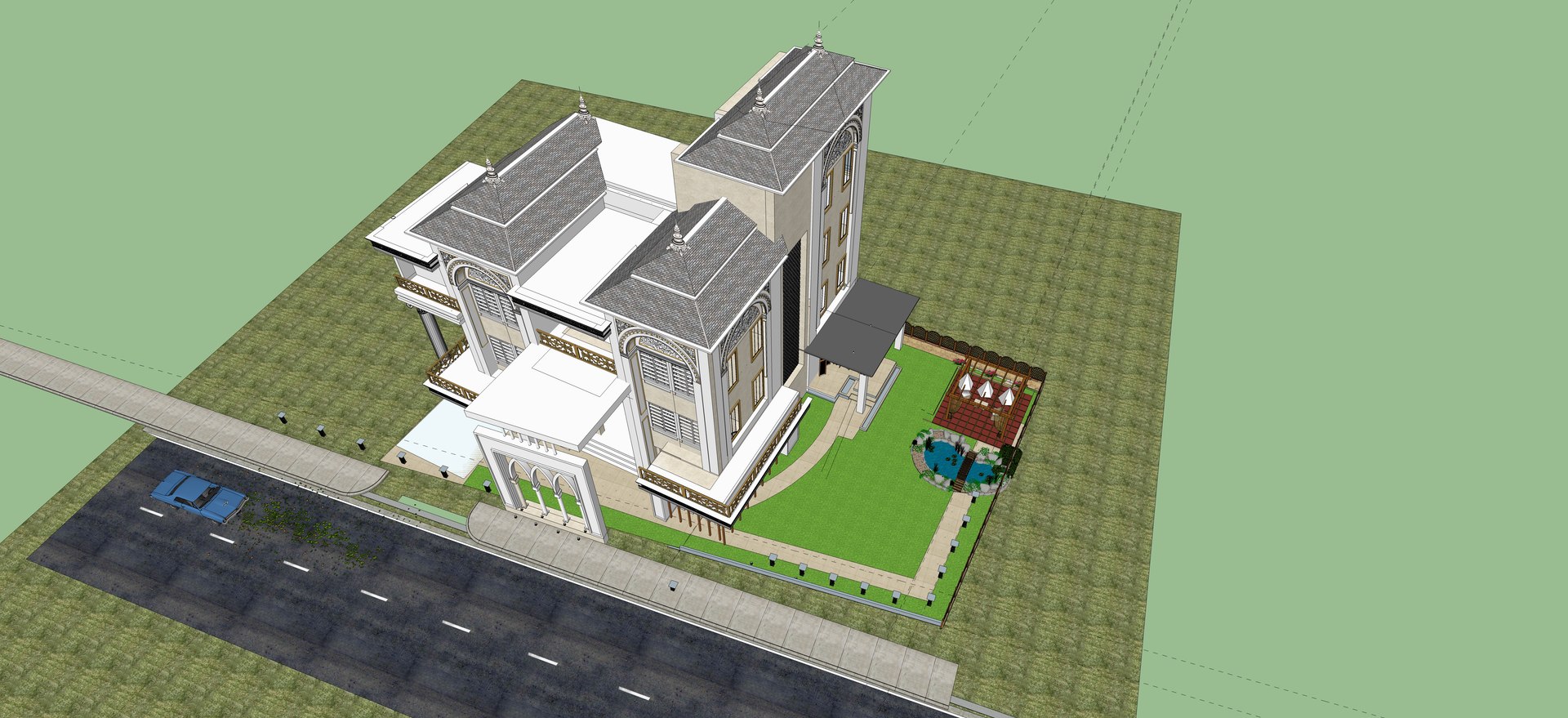 Classical Villa 3D Model - TurboSquid 1398435