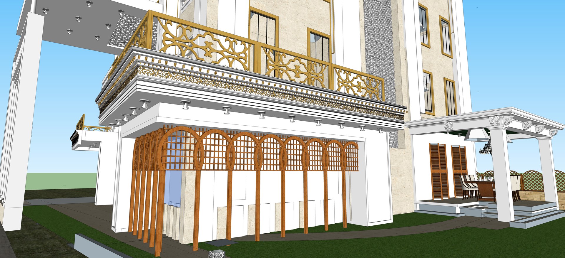 Classical Villa 3D Model - TurboSquid 1398435