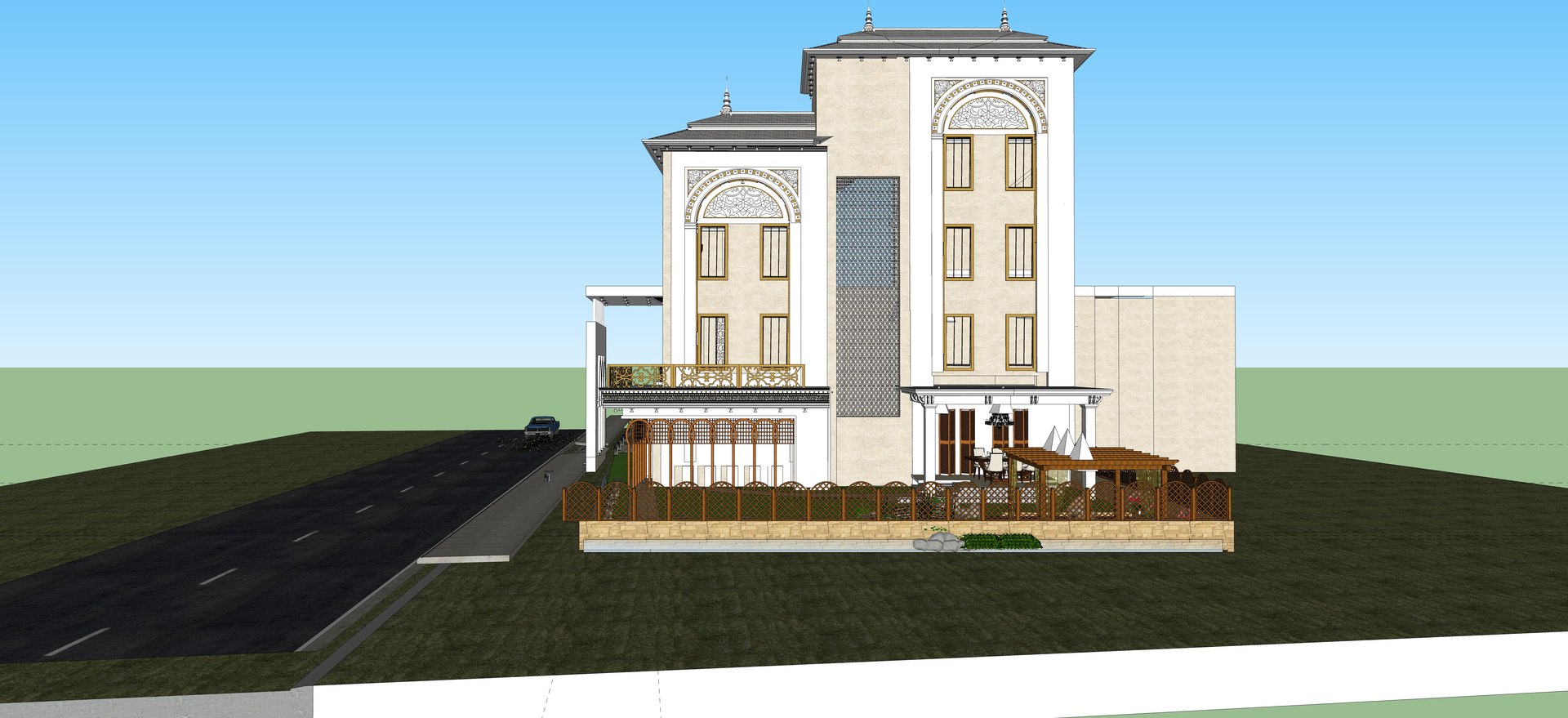 Classical Villa 3D Model - TurboSquid 1398435
