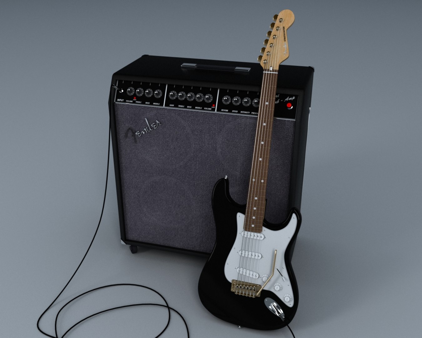 cinema4d fender stratocaster