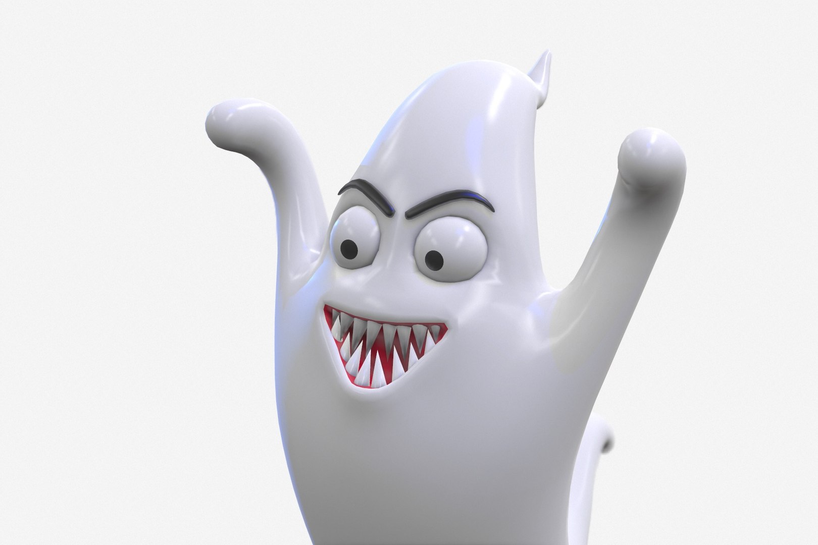 Cartoon Ghost Character Model - TurboSquid 1339599