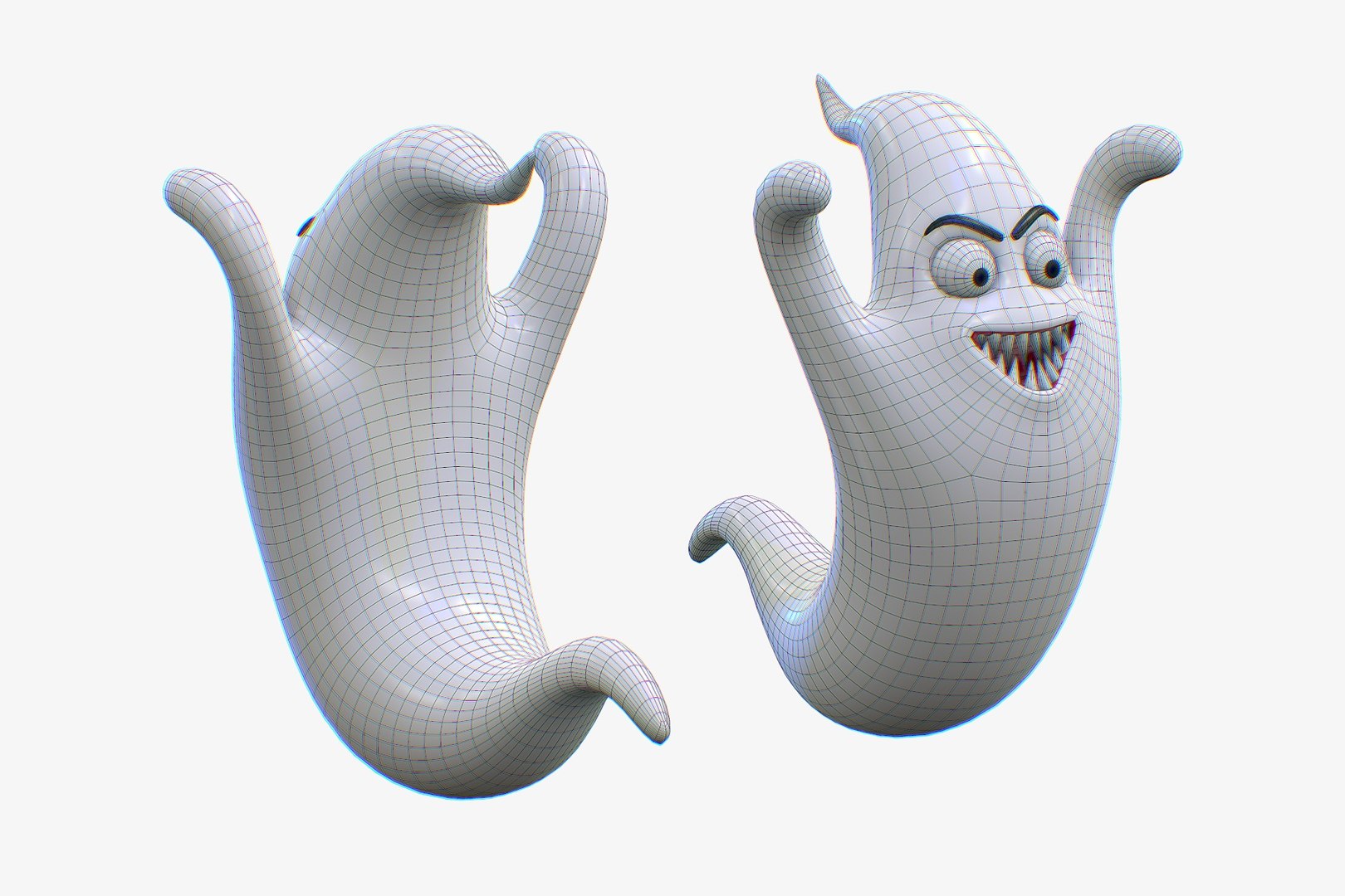 Cartoon Ghost Character Model - TurboSquid 1339599