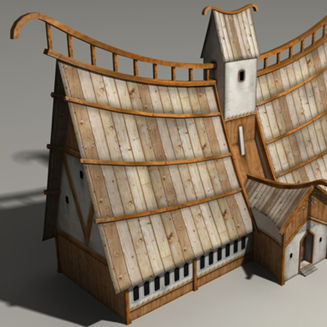 3d Fantasy Wood House Model