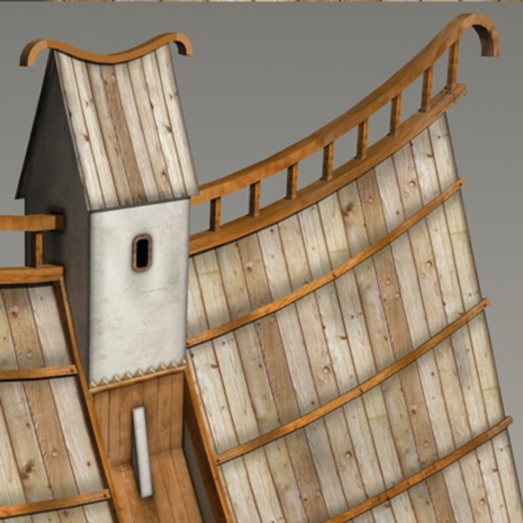 3d Fantasy Wood House Model