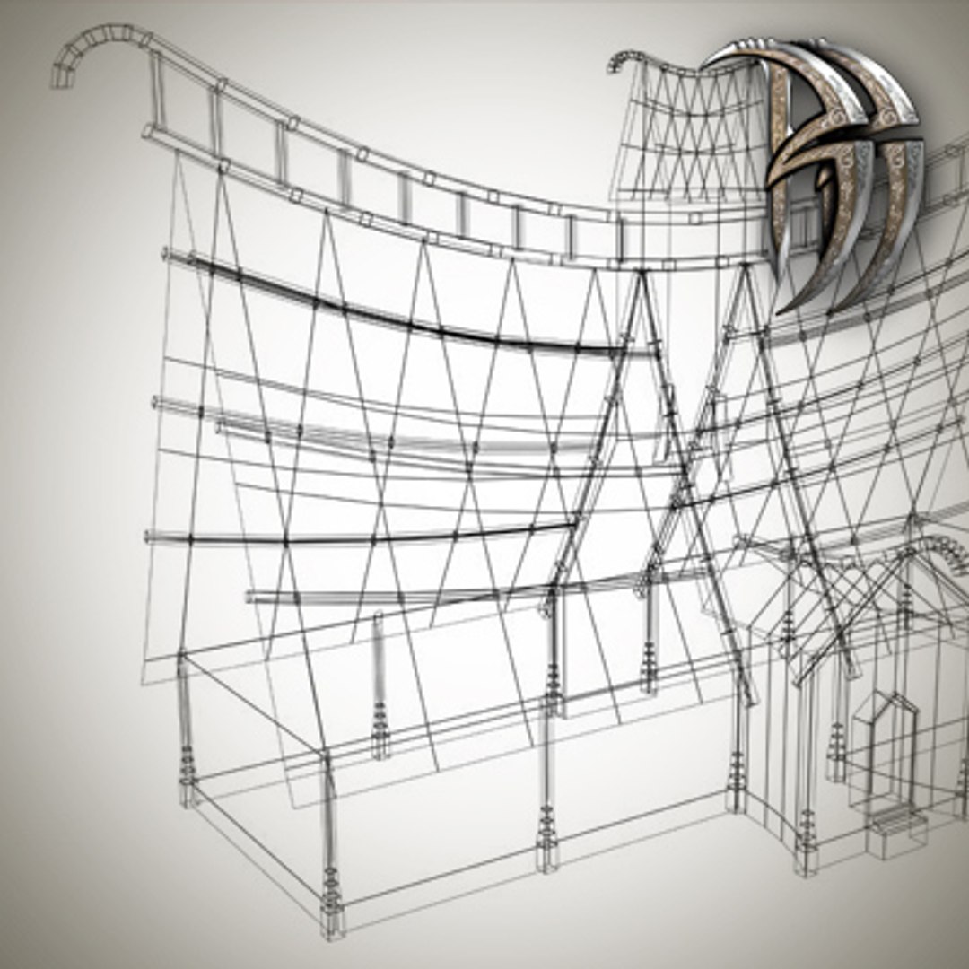 3d Fantasy Wood House Model