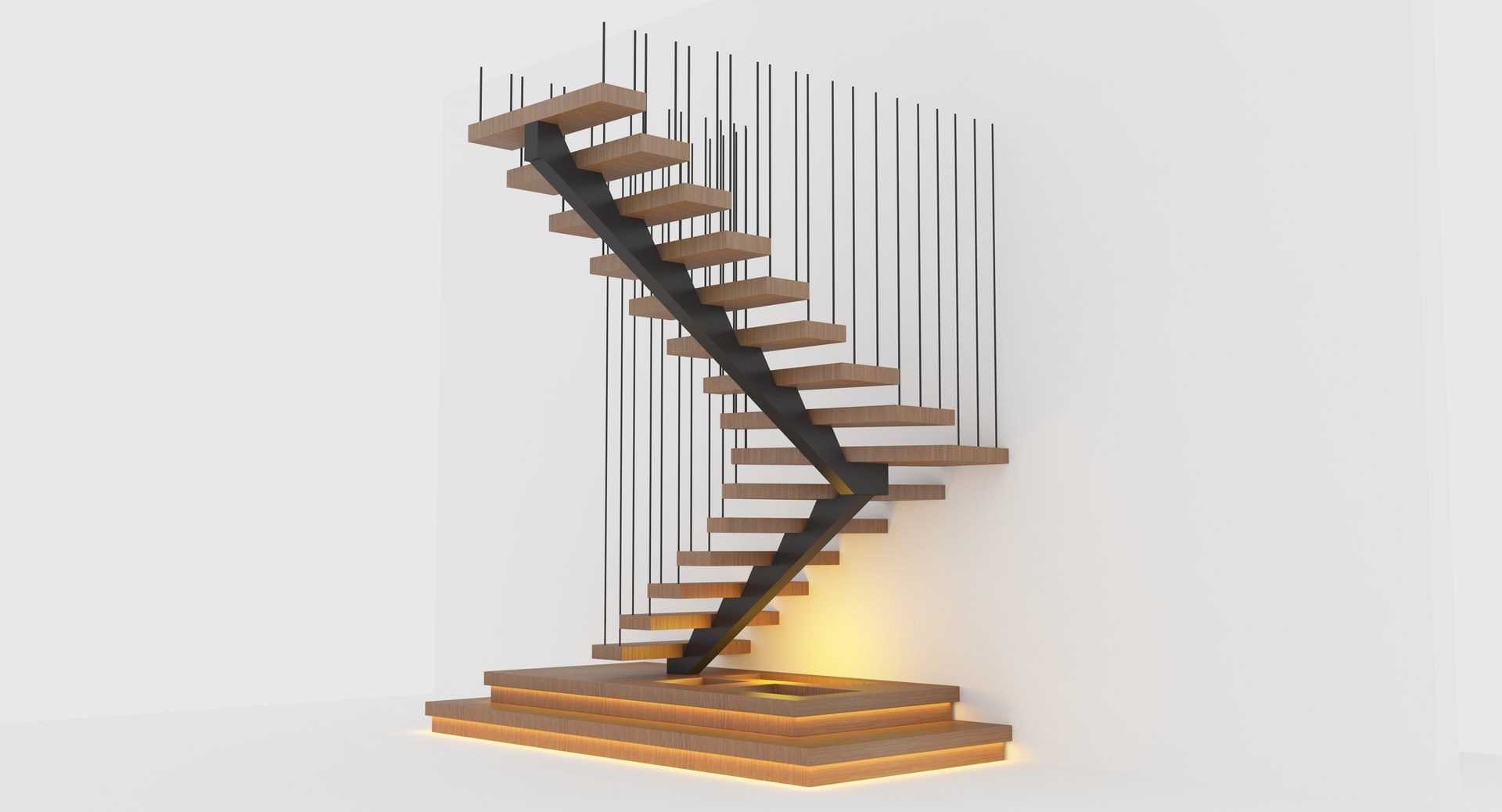 3D Modern Stairs Steps Model - TurboSquid 1359281