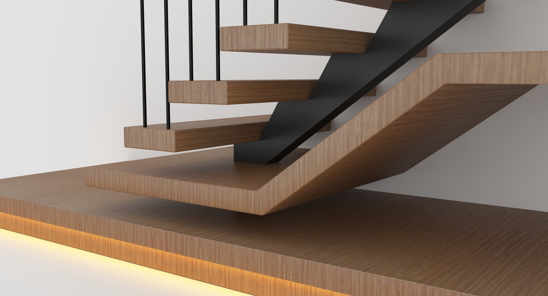 3D Modern Stairs Steps Model - TurboSquid 1359281