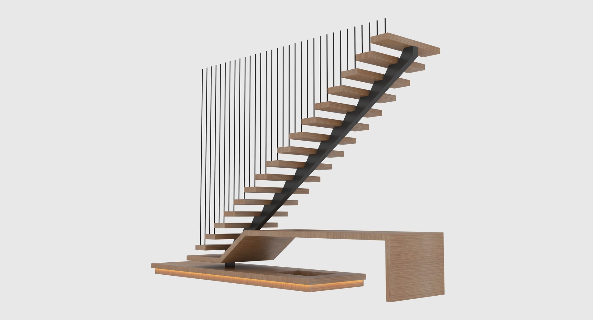 3D Modern Stairs Steps Model - TurboSquid 1359281