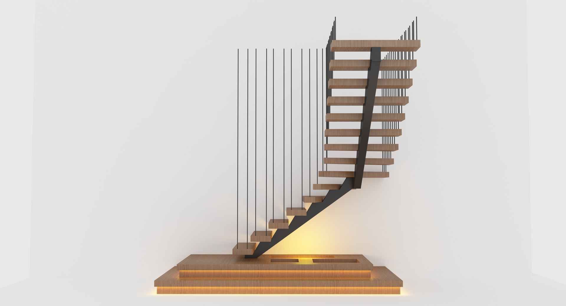 3D Modern Stairs Steps Model - TurboSquid 1359281
