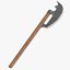 3ds Bardiche Long Poleaxe Weapon