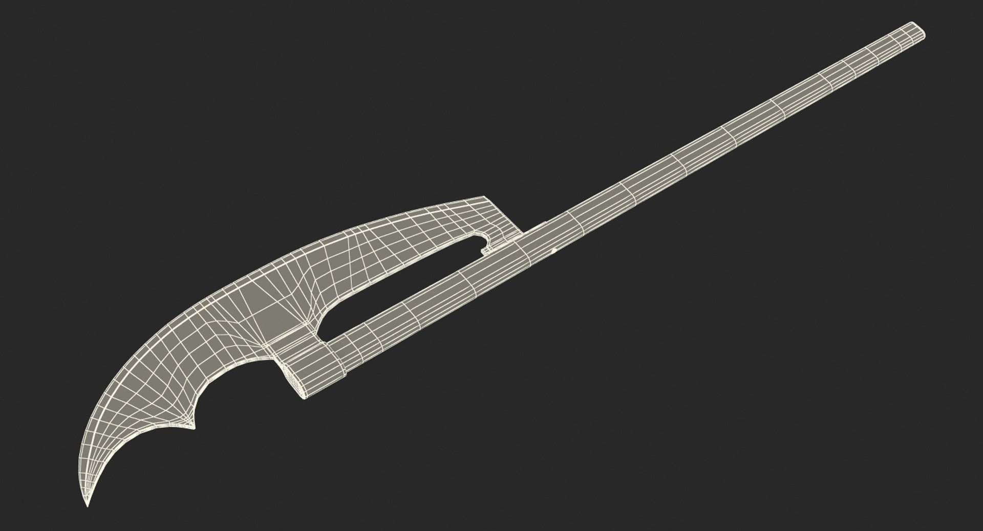 3ds Bardiche Long Poleaxe Weapon