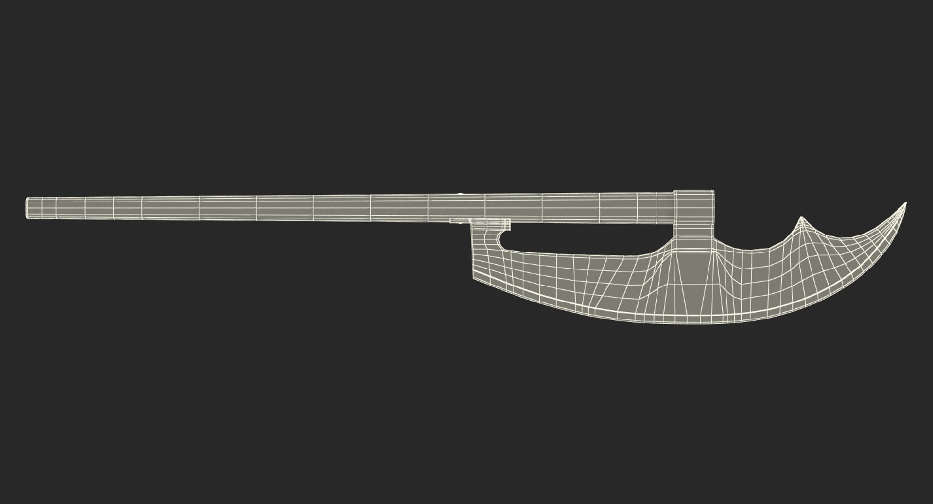 3ds Bardiche Long Poleaxe Weapon