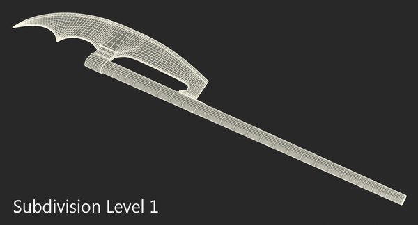 3ds bardiche long poleaxe weapon