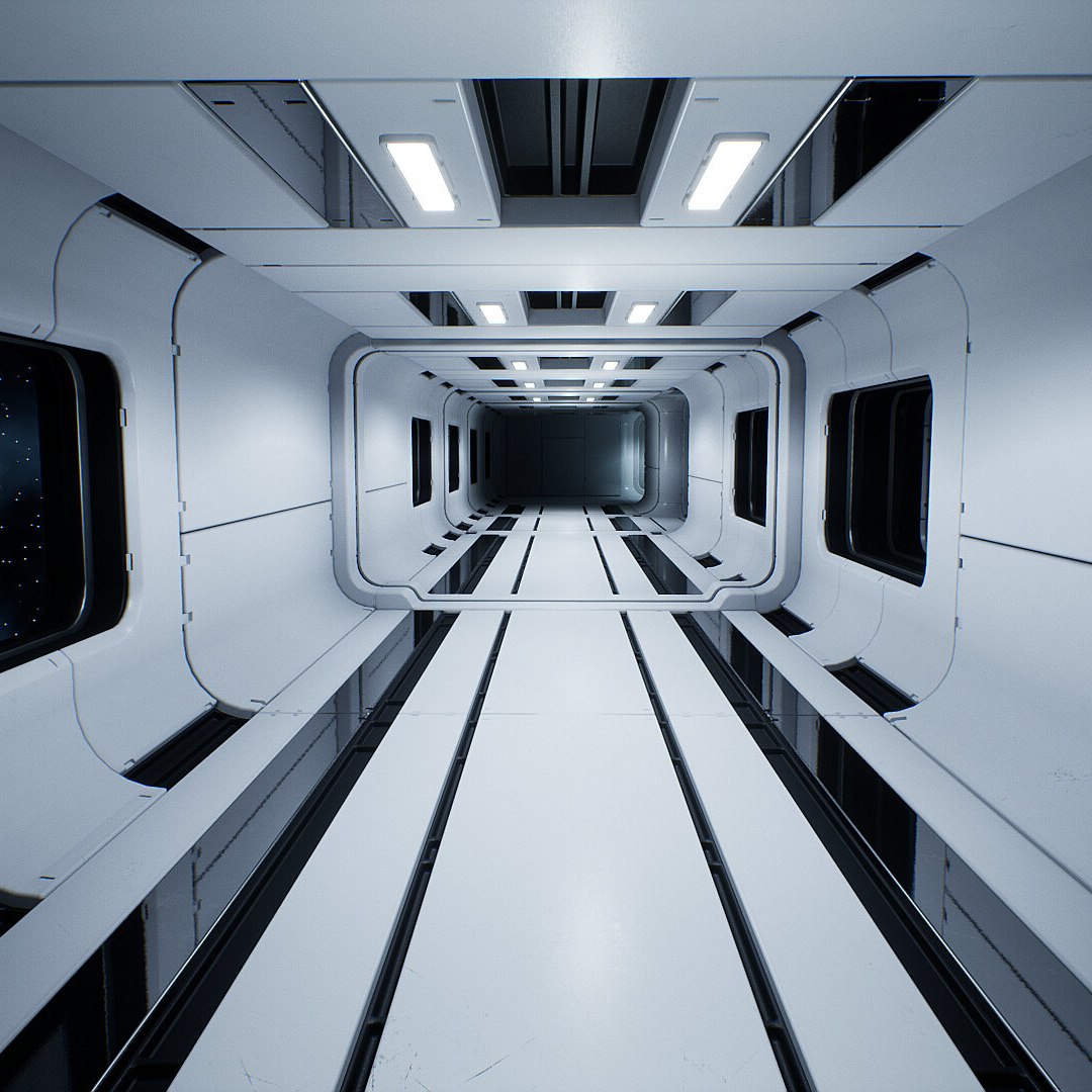 3D modular sci-fi interior model - TurboSquid 1647598