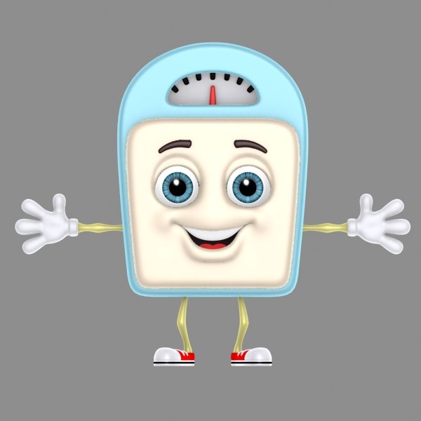 cartoon scales 3d model