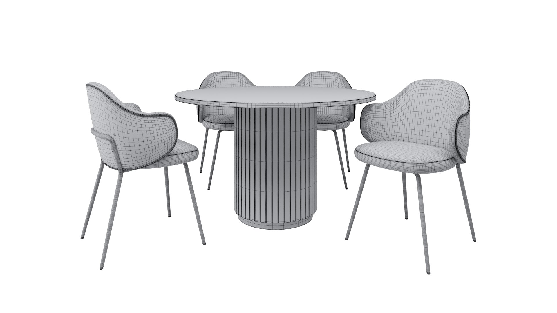 Licia Round Table And Yunia Dining Chair Model - TurboSquid 2132407