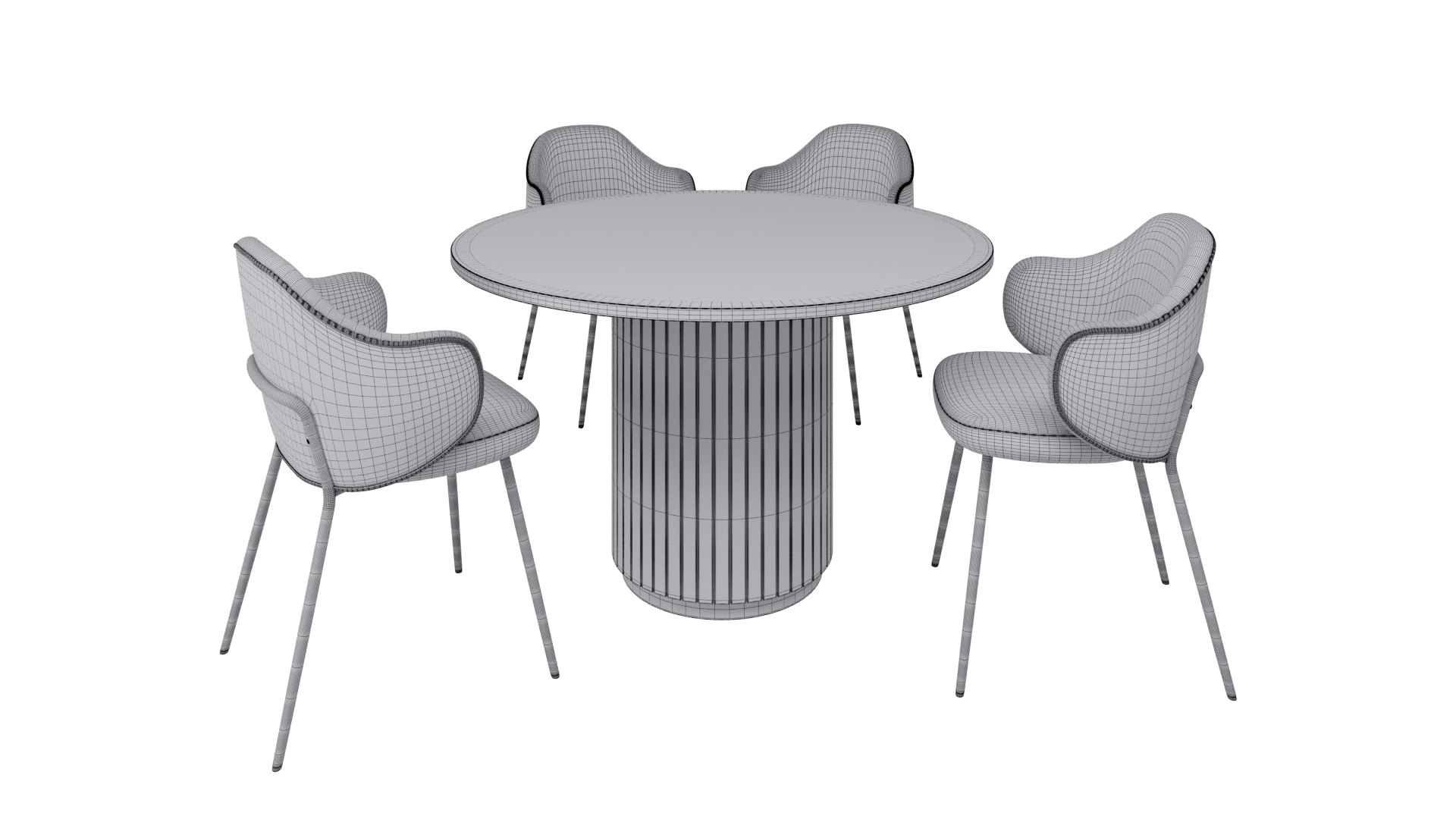 Licia Round Table And Yunia Dining Chair Model - TurboSquid 2132407