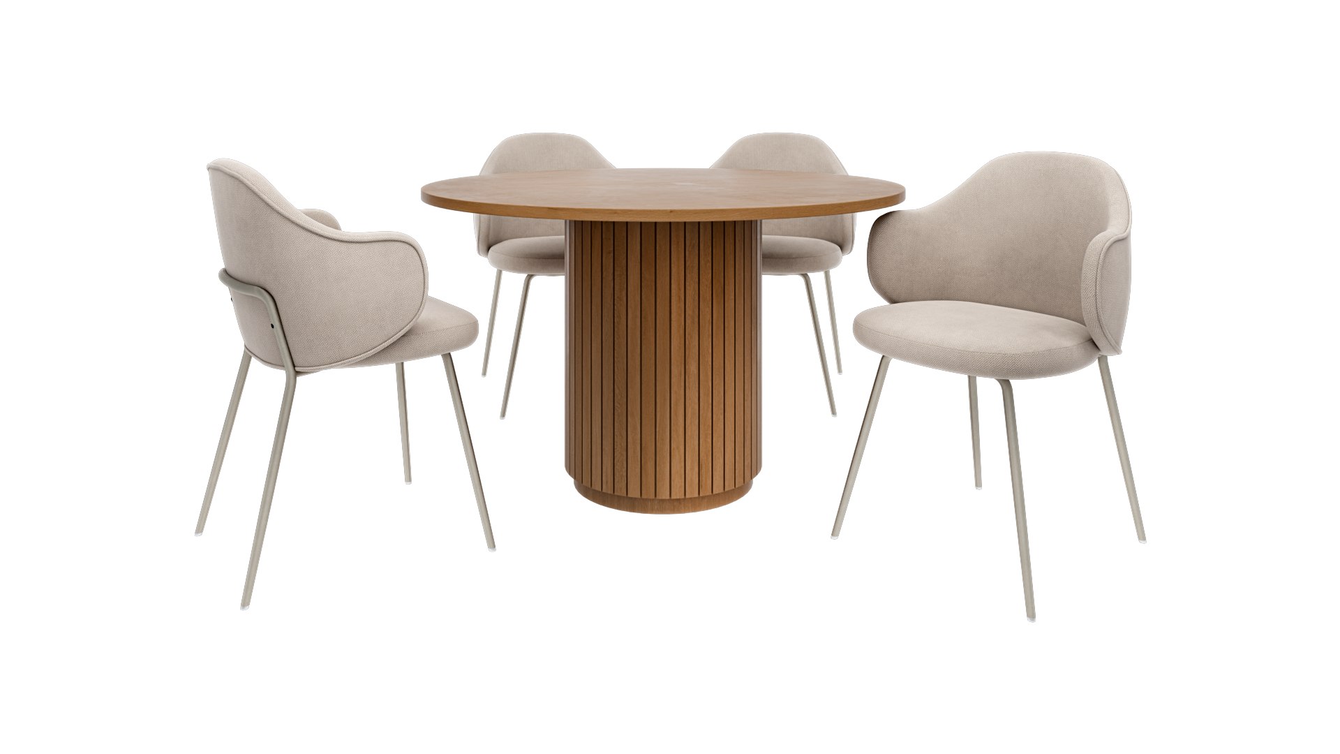 Licia Round Table And Yunia Dining Chair Model - TurboSquid 2132407