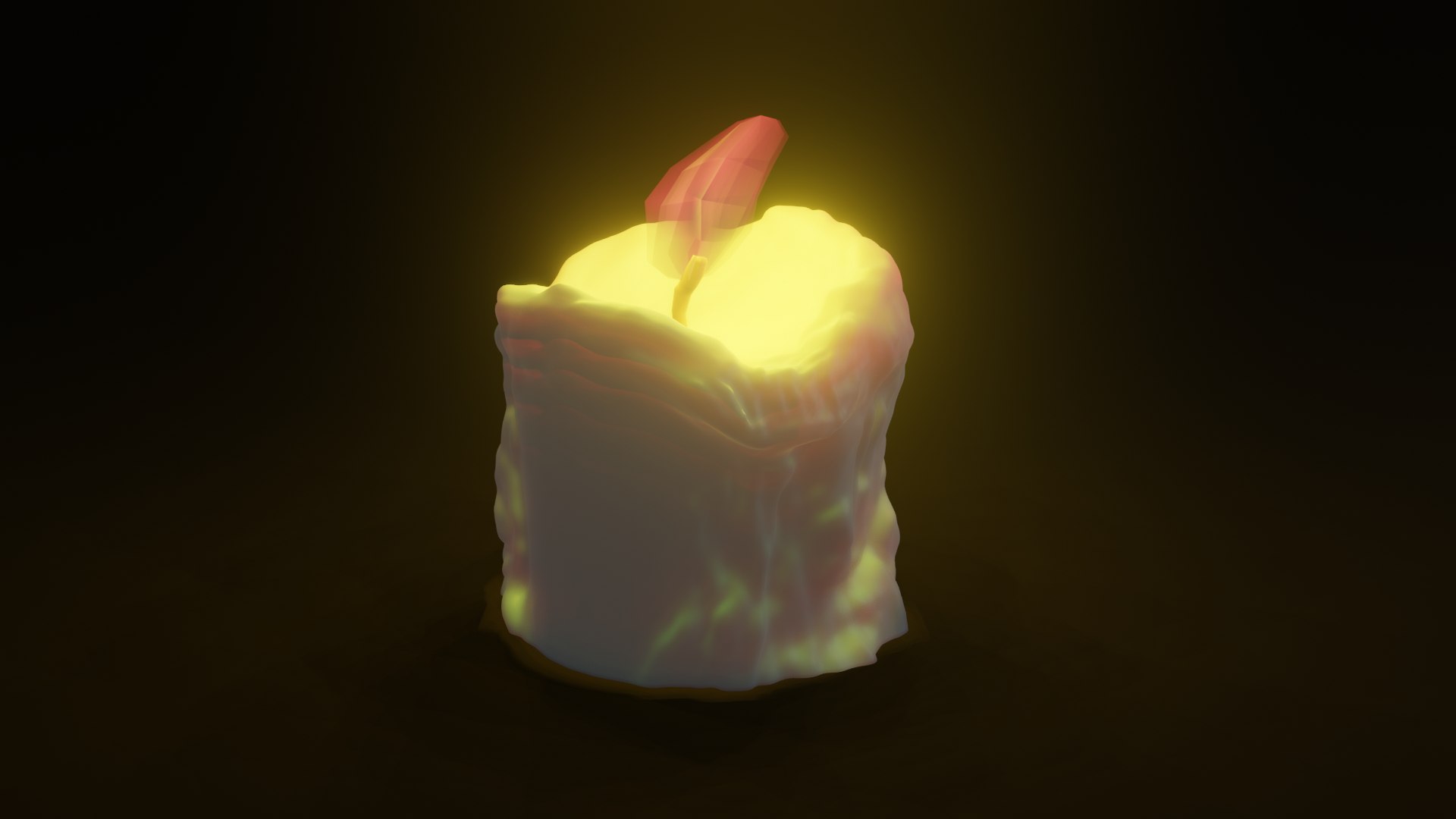 Wax Candle With Flame Animated 3D Model - TurboSquid 1976371