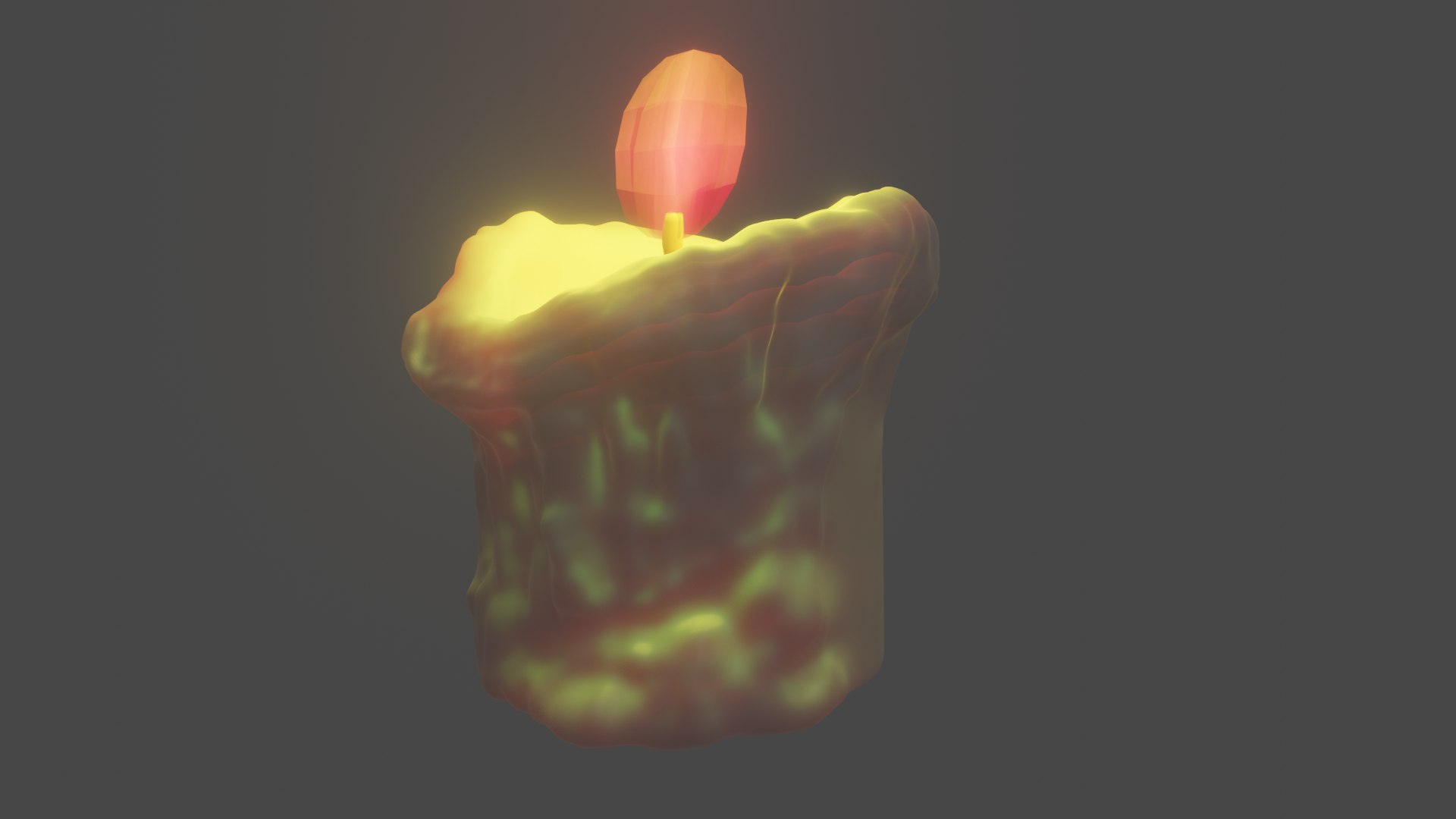 Wax Candle With Flame Animated 3D Model - TurboSquid 1976371