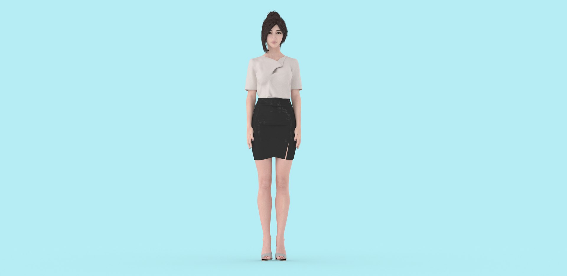3D Model Standing Modern Career Woman - TurboSquid 2075447