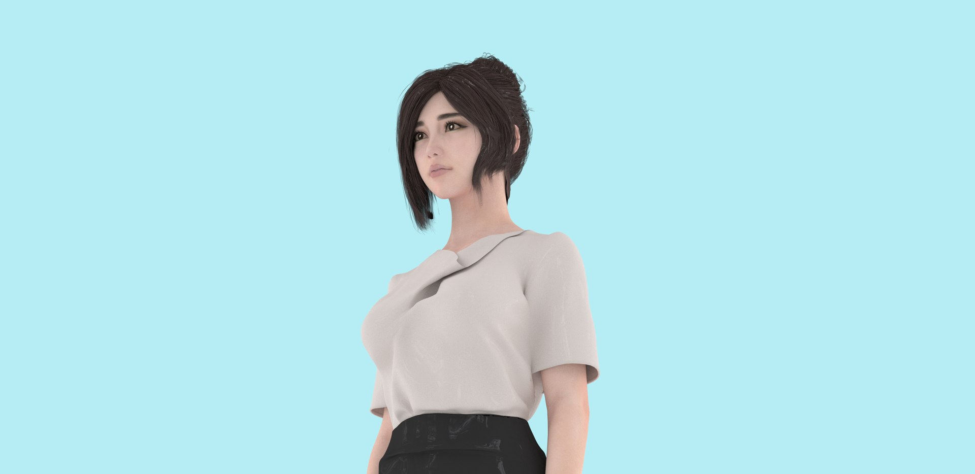 3D Model Standing Modern Career Woman - TurboSquid 2075447