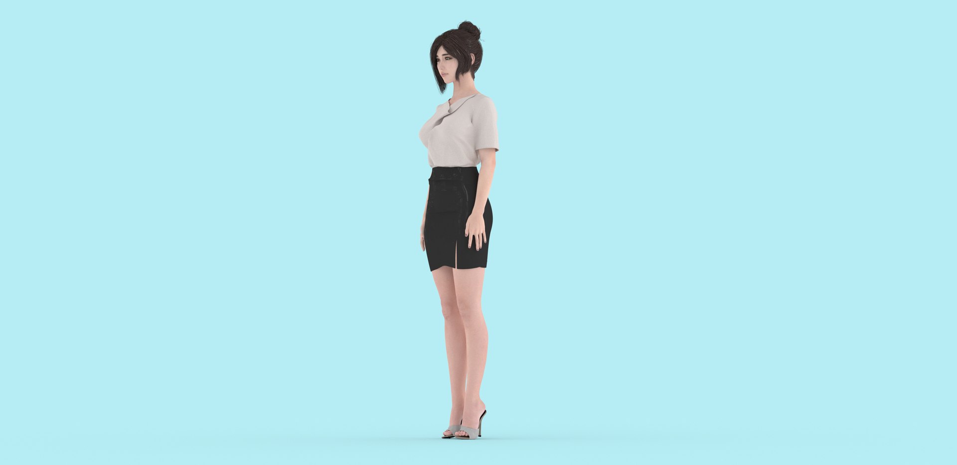 3D Model Standing Modern Career Woman - TurboSquid 2075447