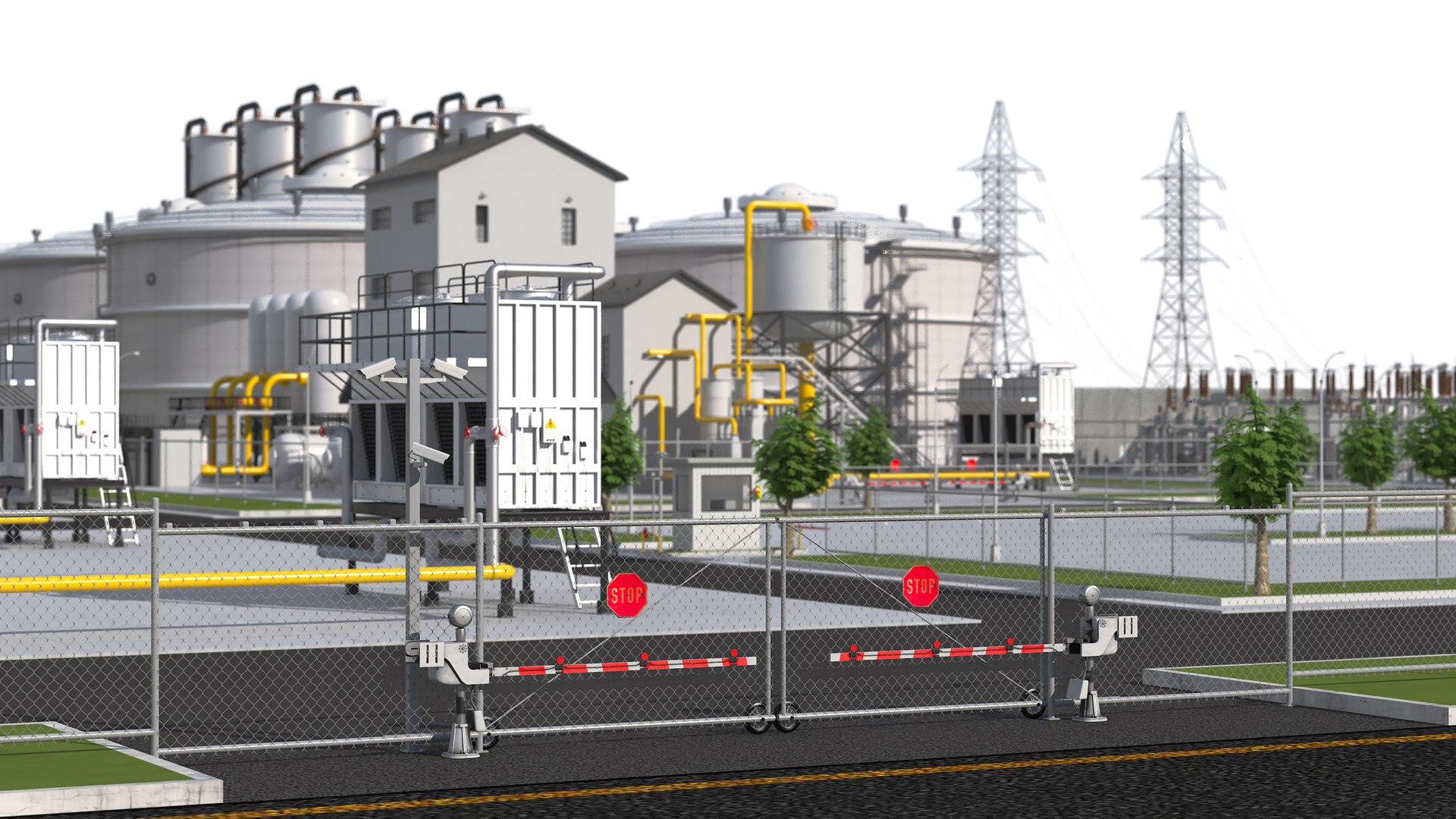 Giant Refinery Model - TurboSquid 2319549