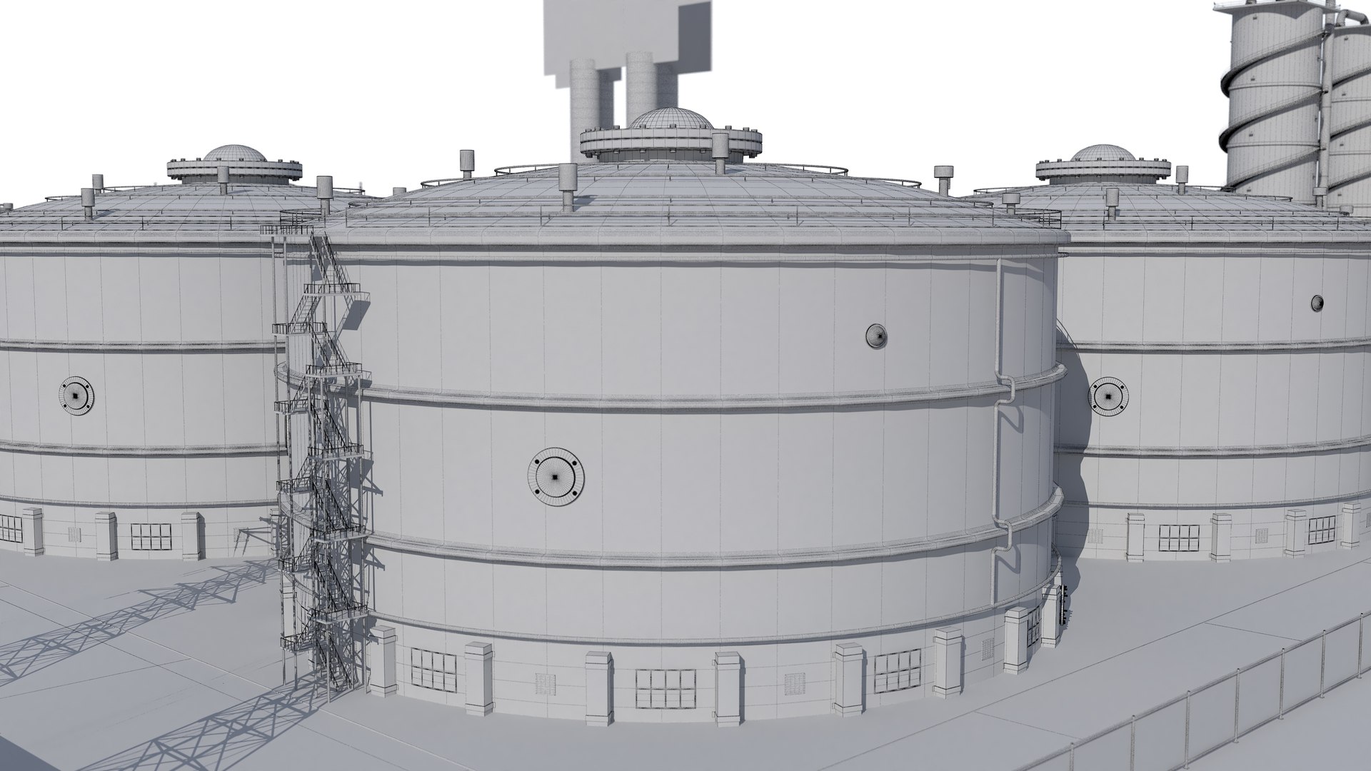 Giant Refinery Model - TurboSquid 2319549