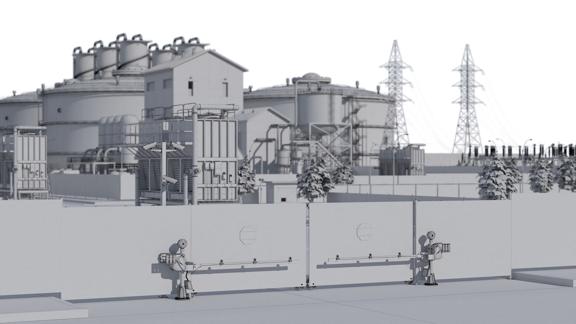 Giant Refinery Model - TurboSquid 2319549