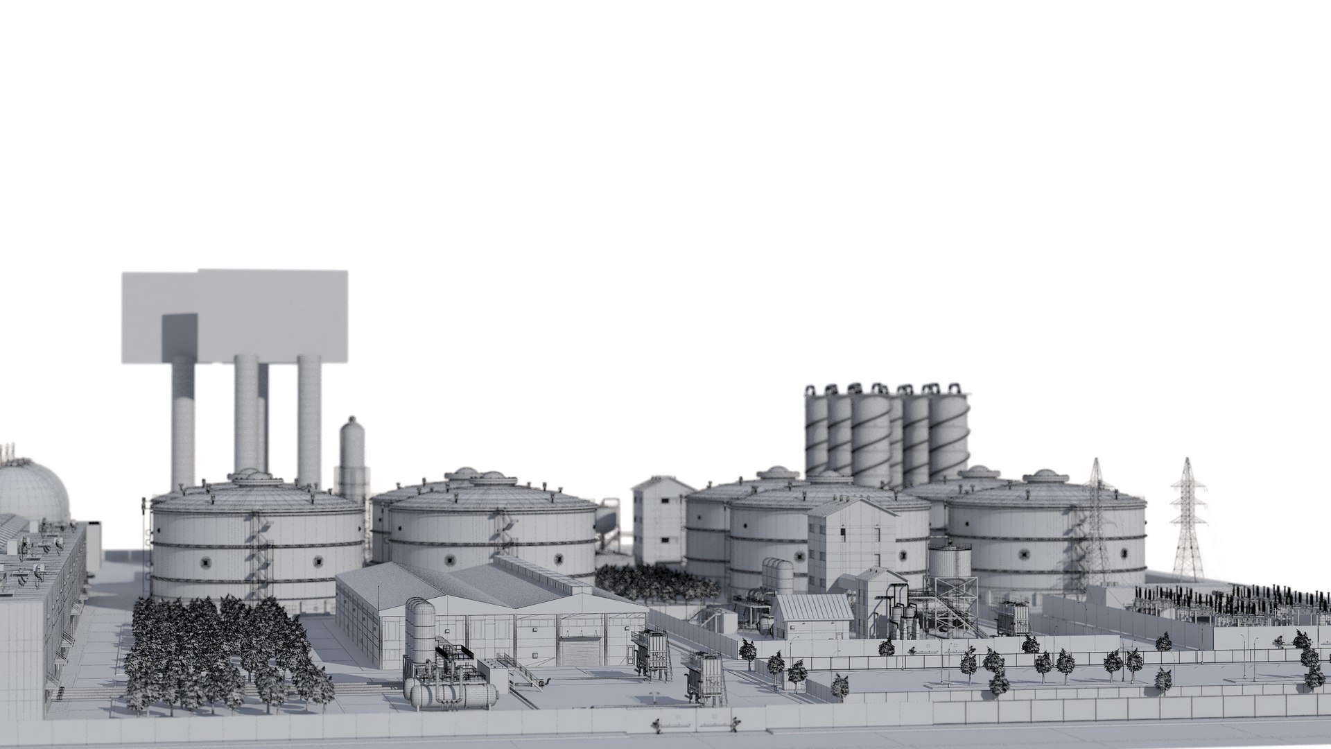 Giant Refinery Model - TurboSquid 2319549