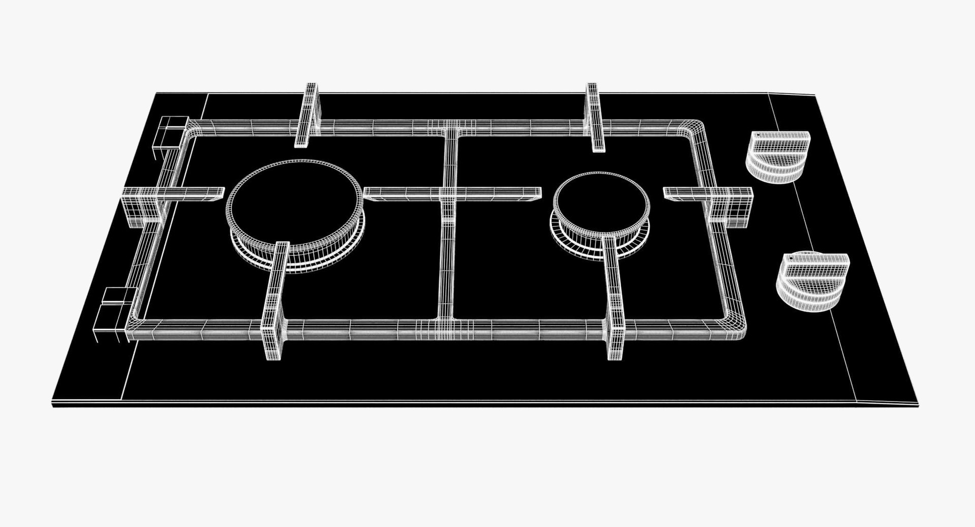 3D Gas Hob Ceramic Model - TurboSquid 1233833