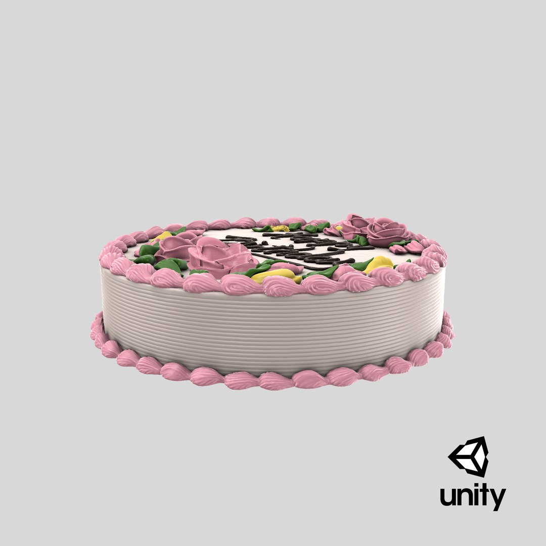 3D vanilla birthday cake - TurboSquid 1387641