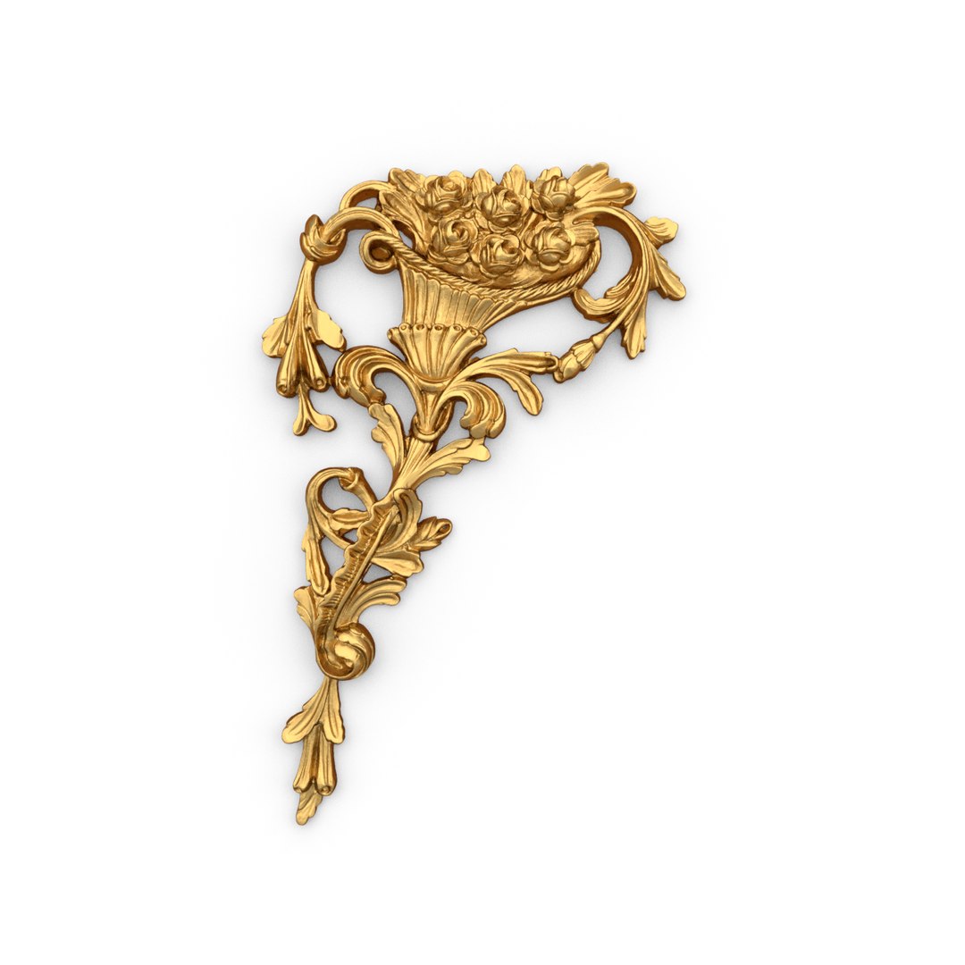 Classic carved decor ornament 357 3D model - TurboSquid 2136025