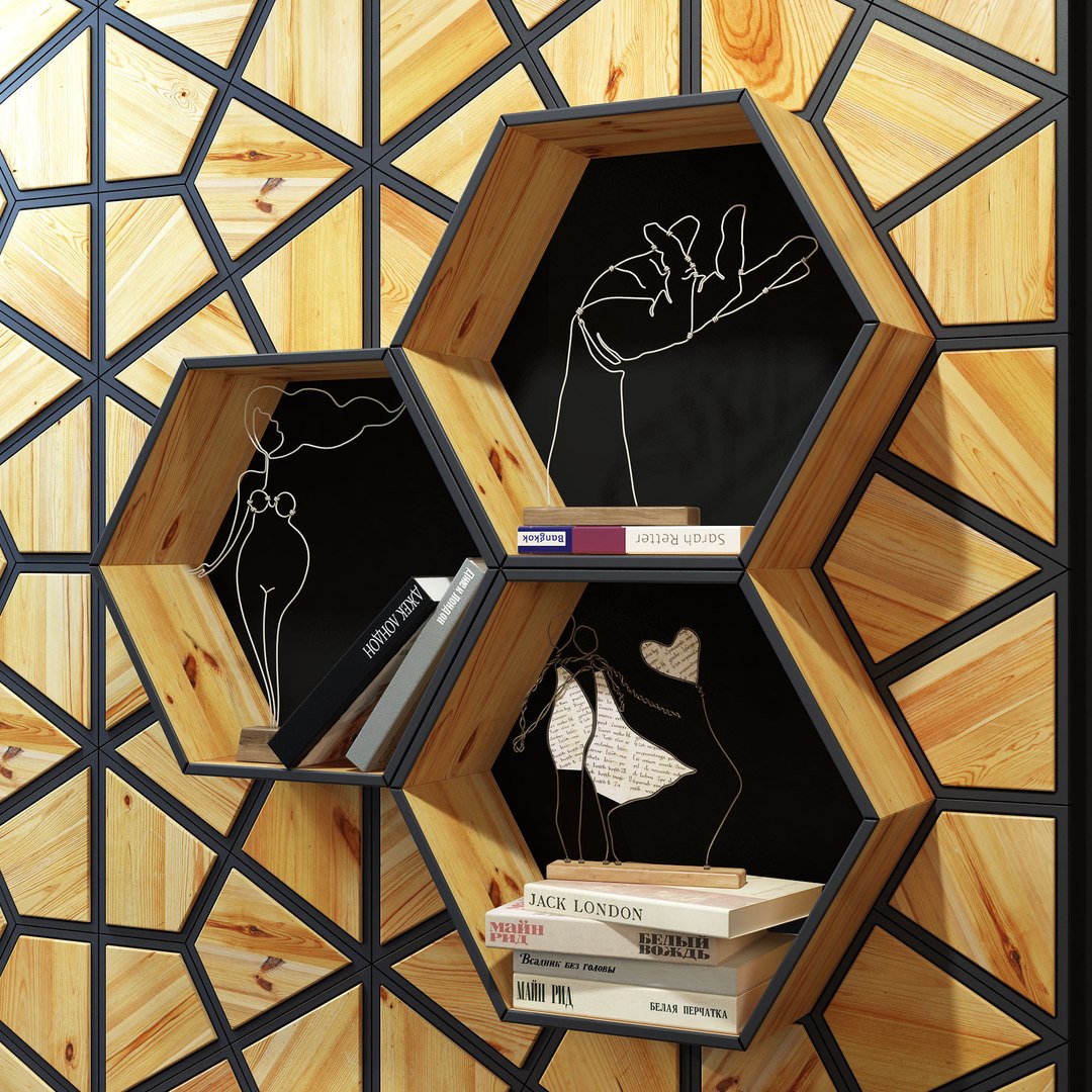 Wooden Panel Shelf 3D Model - TurboSquid 1381072