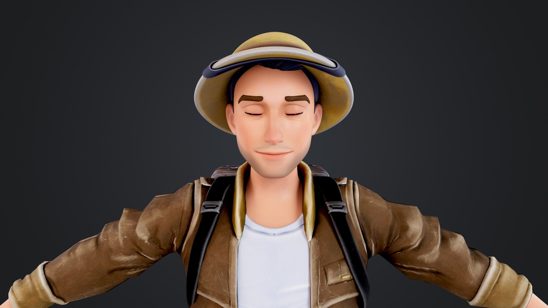 Explorer Cartoon Character 3D Model - TurboSquid 2453056