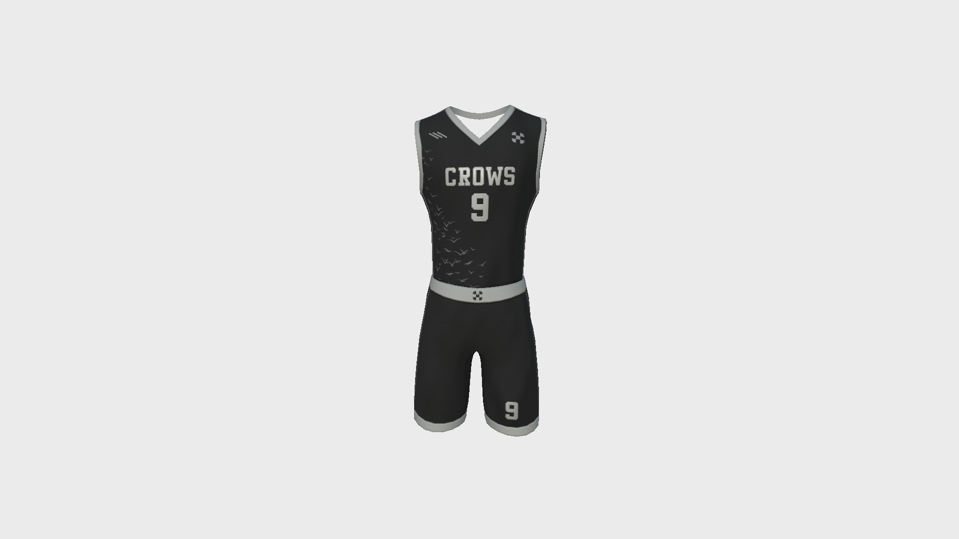 3D Basketball Fantasy Team Crows Uniform - Character Design Model ...